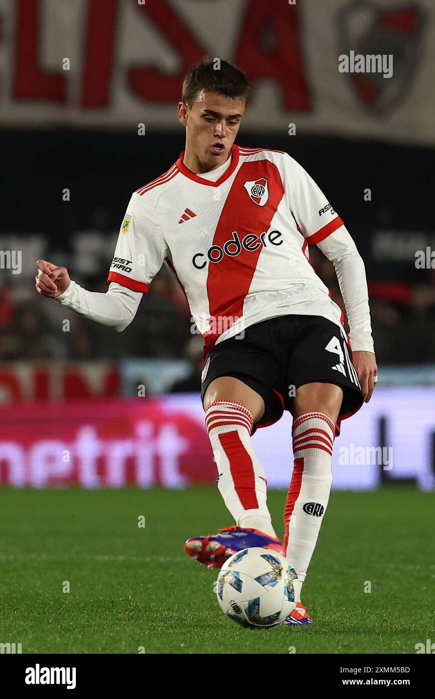 River Plate's Italian midfielder Nicolas Fonseca looks on during the ...