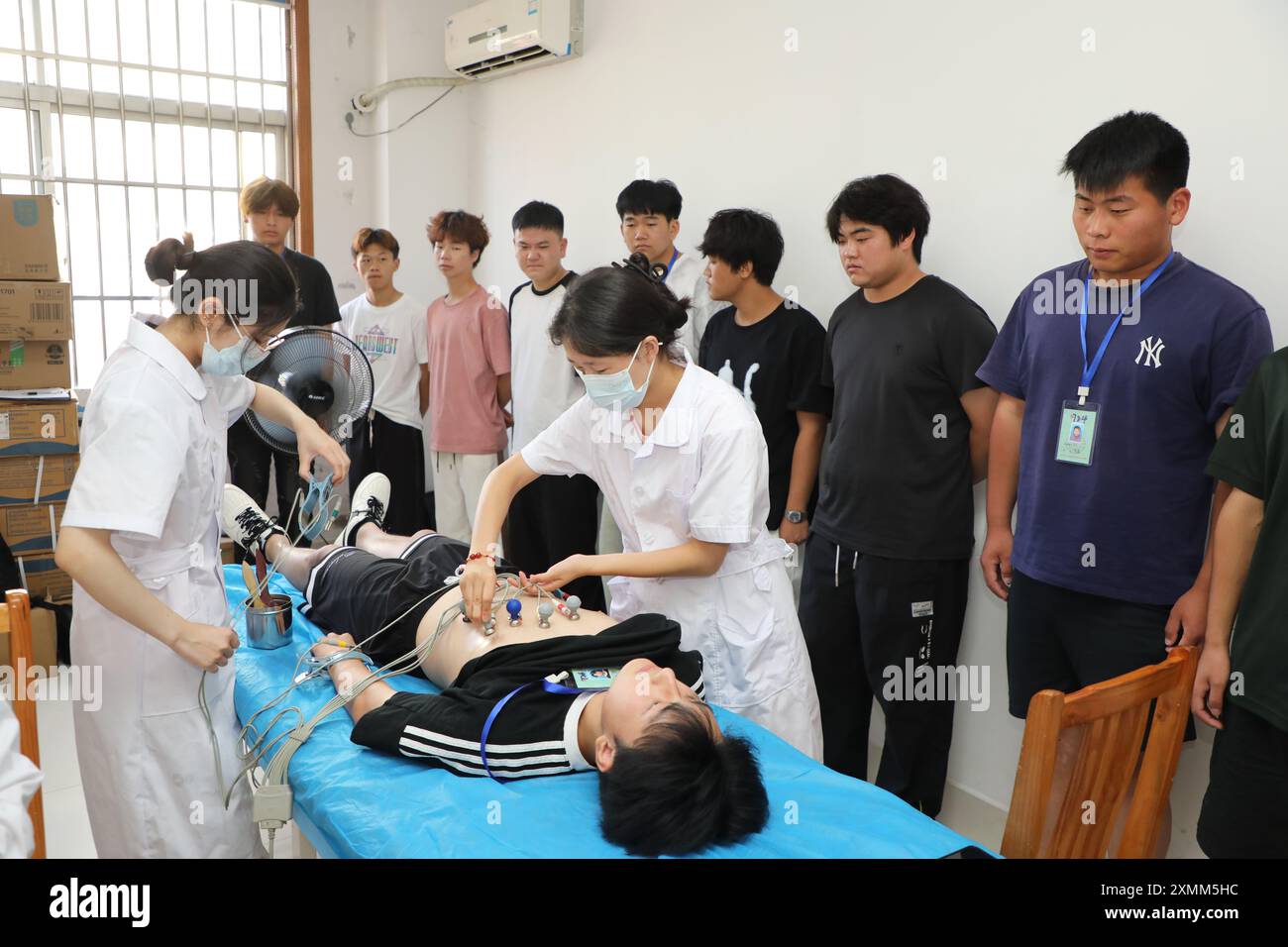 YANCHENG, CHINA - JULY 29, 2024 - Young conscripts attend a physical ...