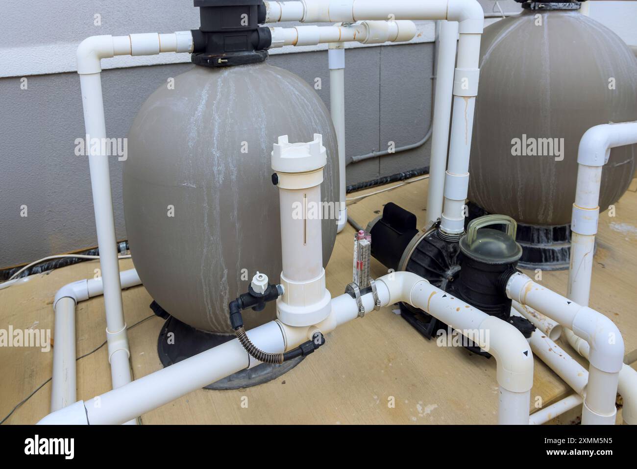 System pump of filtering, ozonation equipment for maintaining clean an ...