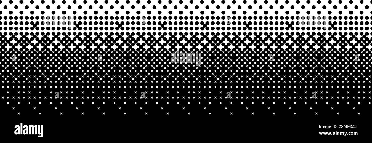 Fading bitmap gradient texture. Black and white dither pattern ...