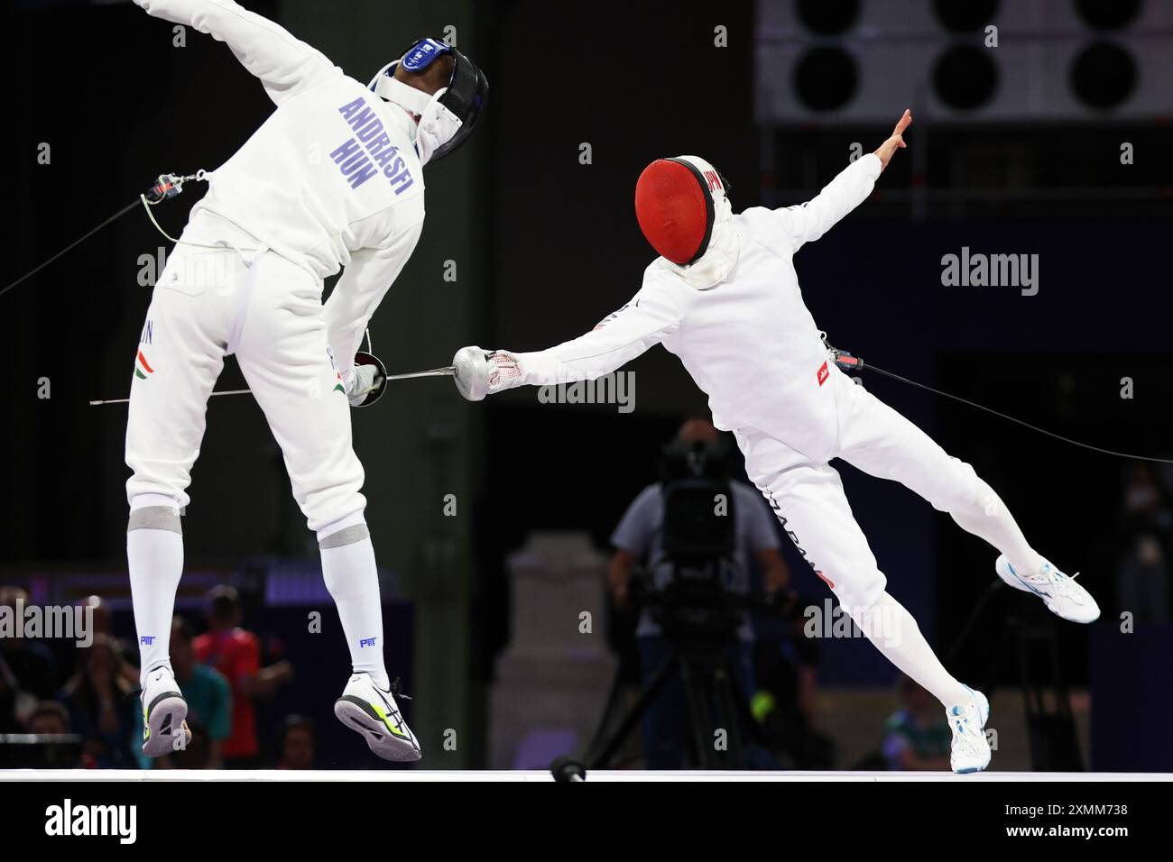 Paris, France. 28th July, 2024. (L-R) Tibor Andrasfi (HUN), Koki Kano ...
