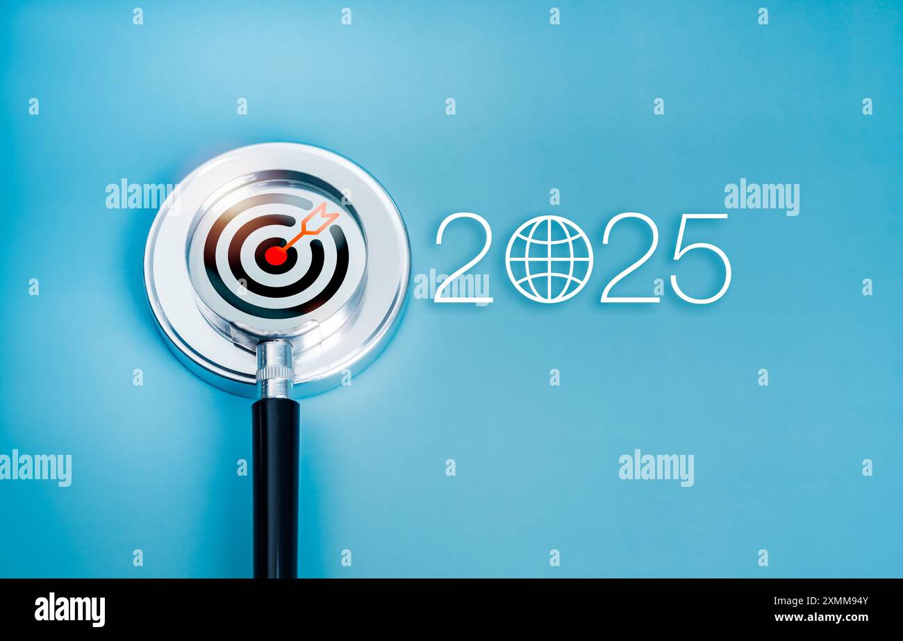 Happy new year 2025 with business marketing and technology trends ...