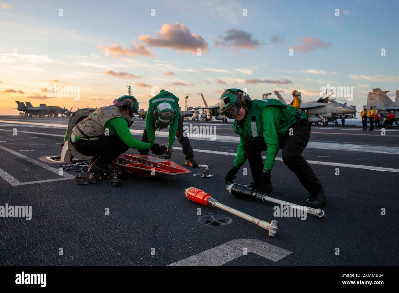 240722-N-GC617-1013 PACIFIC OCEAN (July 22, 2024) Sailors prepare a ...
