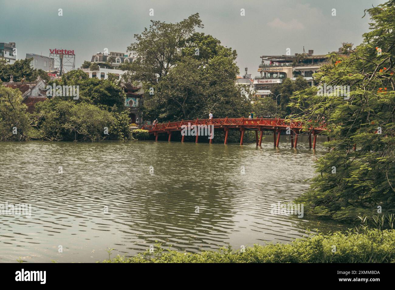 Culture Travel Vietnam Attractions in Hanoi Hoan Kiem Lake with the ...