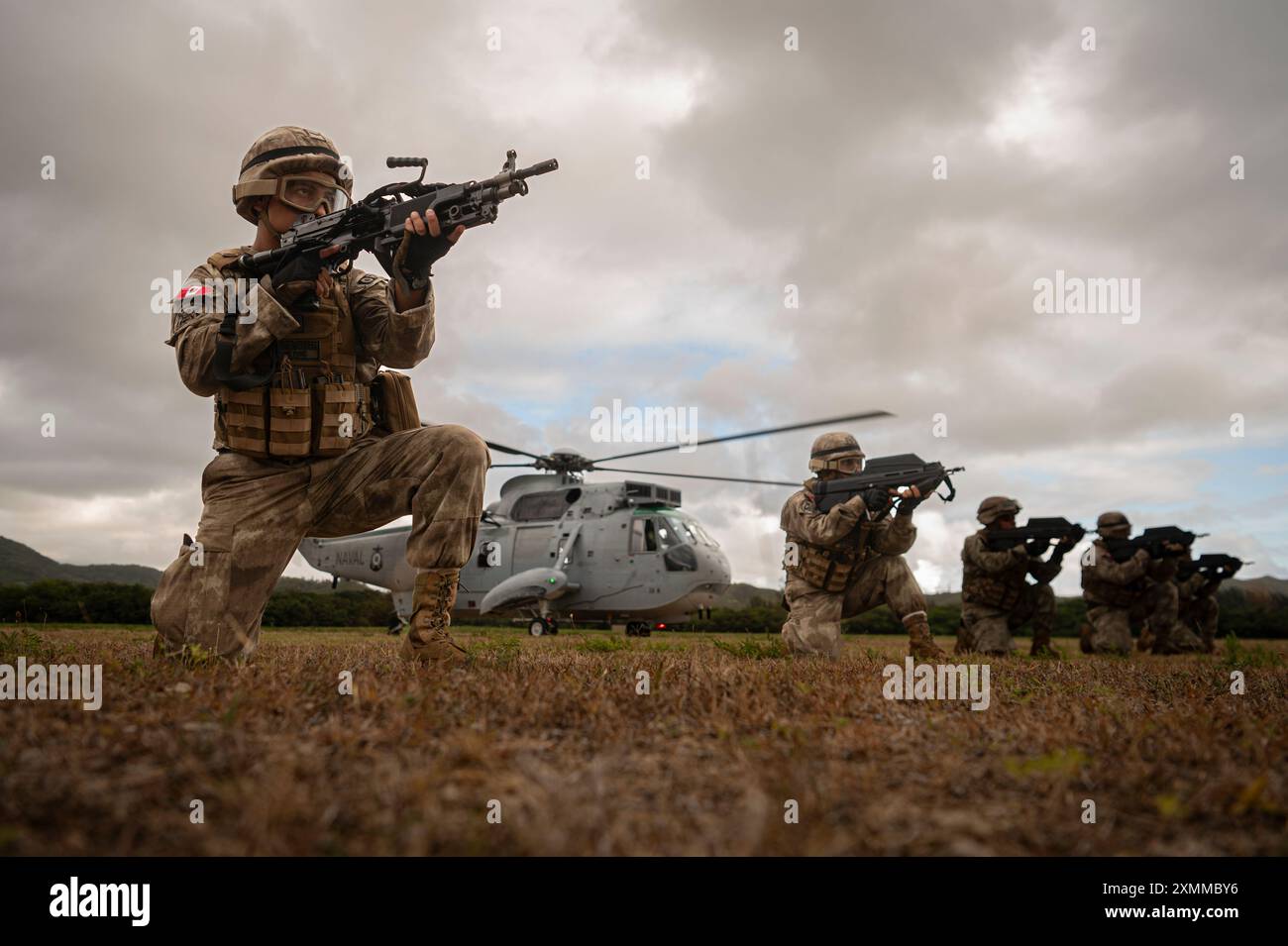 Peruvian Marines from 1st Battalion, Peru Naval Infantry perform an air ...