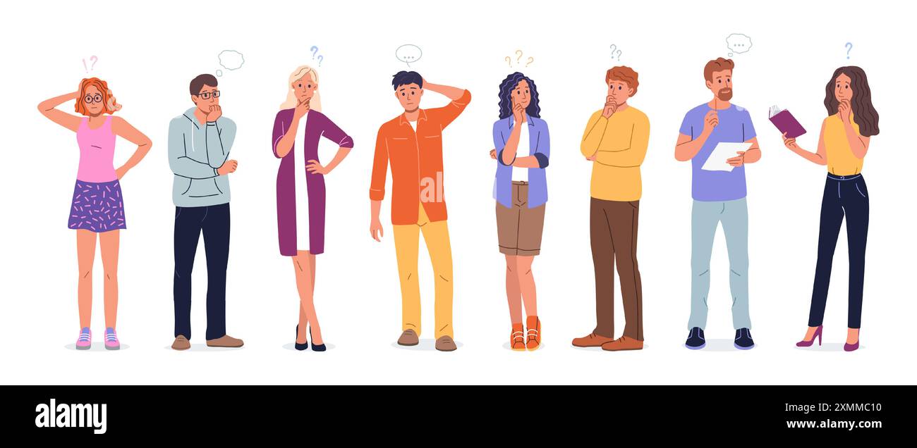 Cartoon confused man thought bubble hi-res stock photography and images ...
