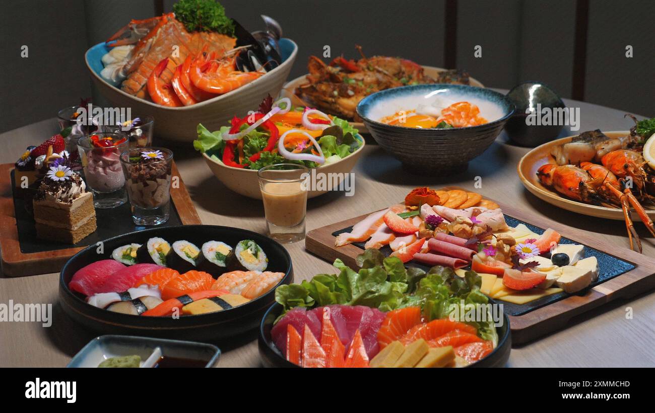 Colorful array gourmet dishes hi-res stock photography and images - Alamy