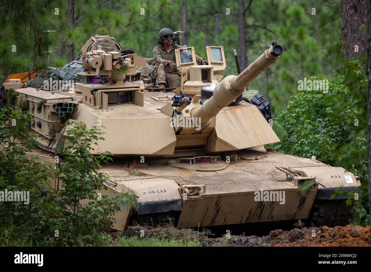 An M-1 Abrams tank crew from 3rd Squadron, 116th Cavalry, Oregon Army ...