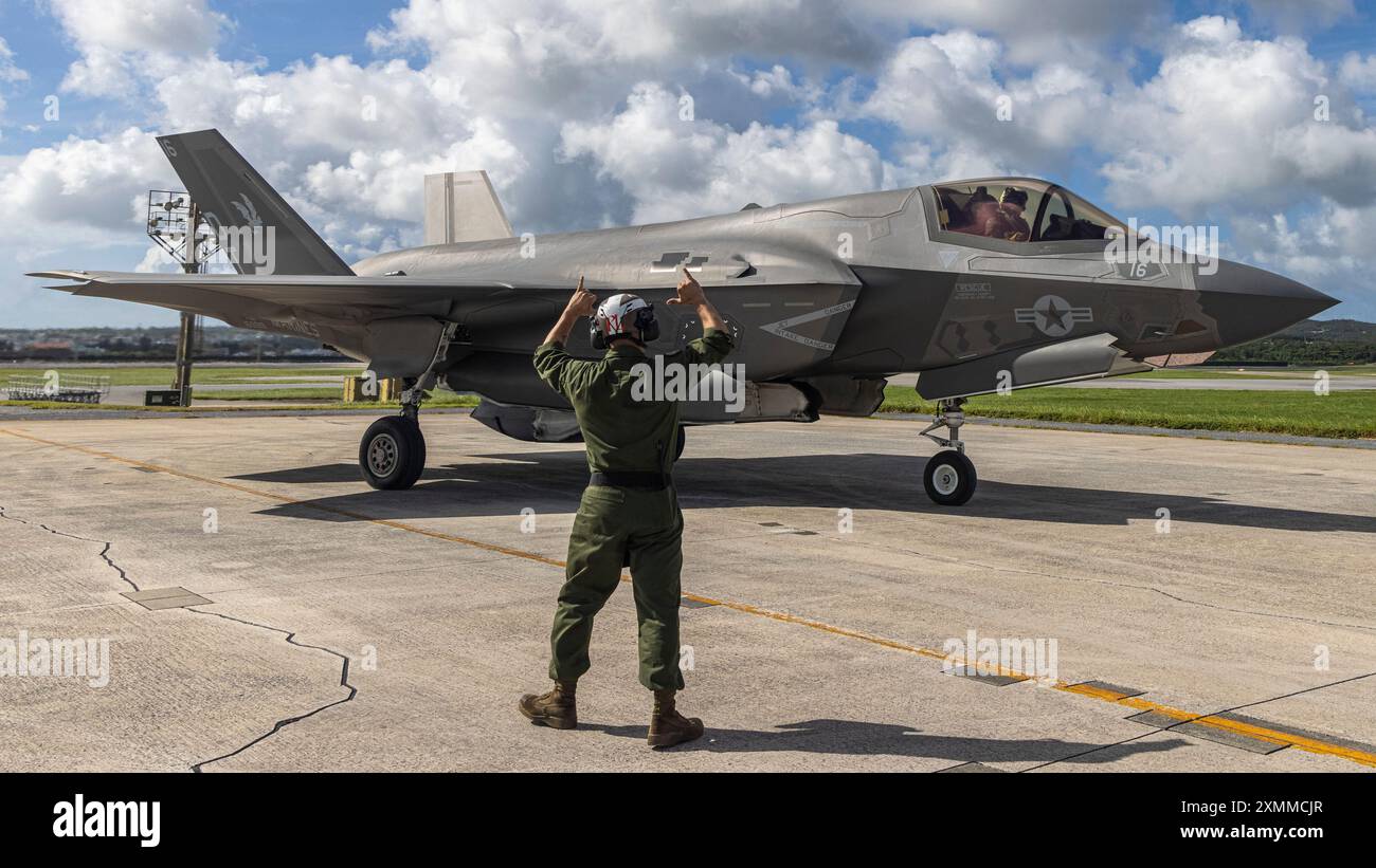 U.S. Marine Corps Lance Cpl. Jacob Looney, an F-35B fixed-wing aircraft ...