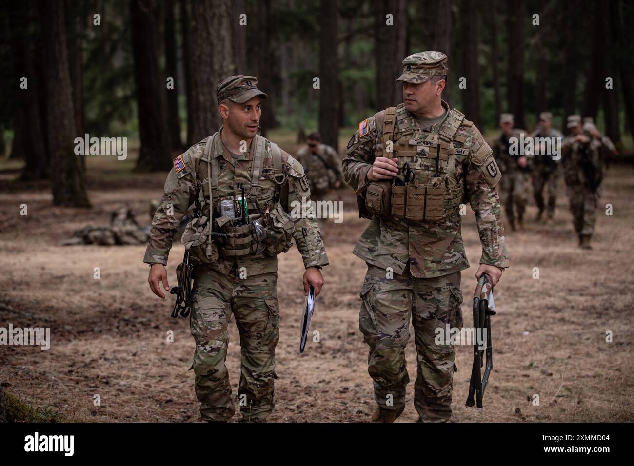 U.S. Army Capt. Daniel Lamothe and Staff Sgt. Marcus Thrope, platoon ...
