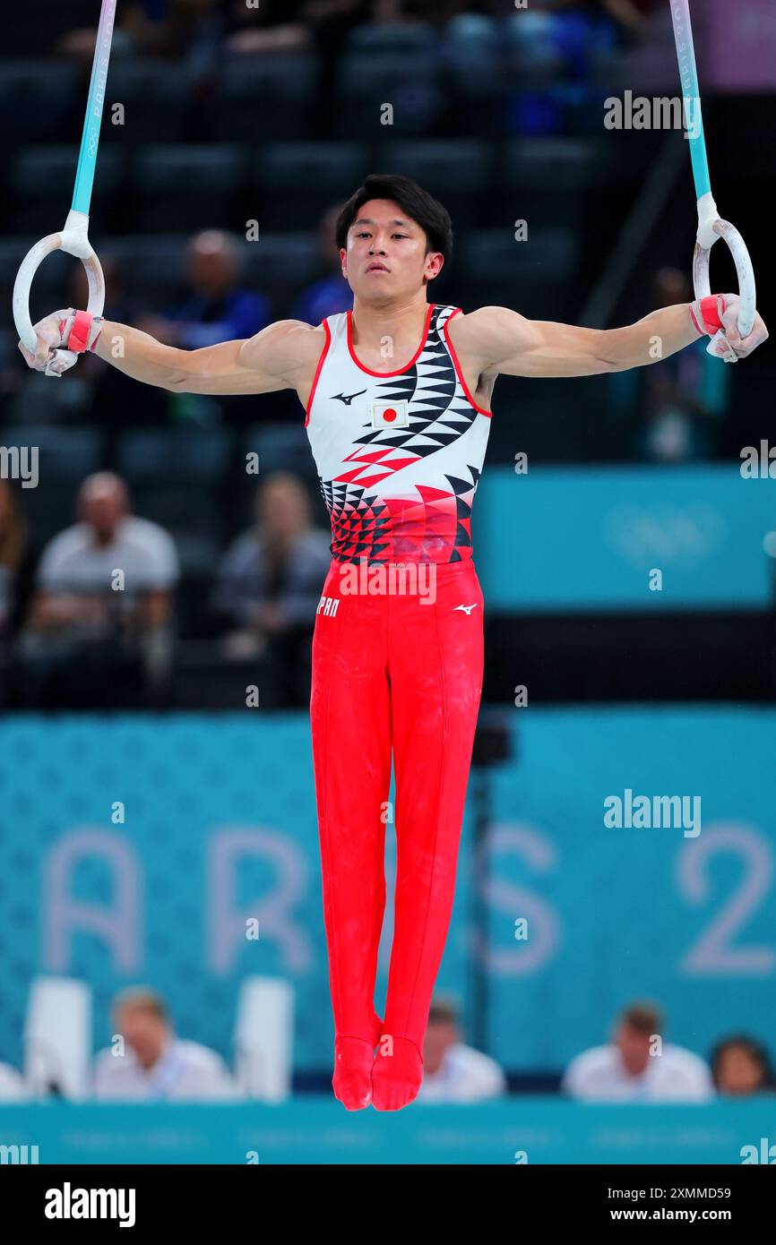 Paris, France. 27th July, 2024. Wataru Tanigawa (JPN) Gymnastics - Artistic : Men's ...
