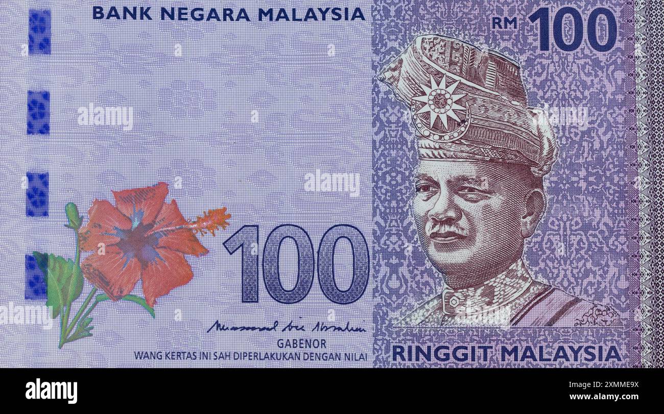 The purple and brown coloured RM100 banknote features Abdul Rahman of ...