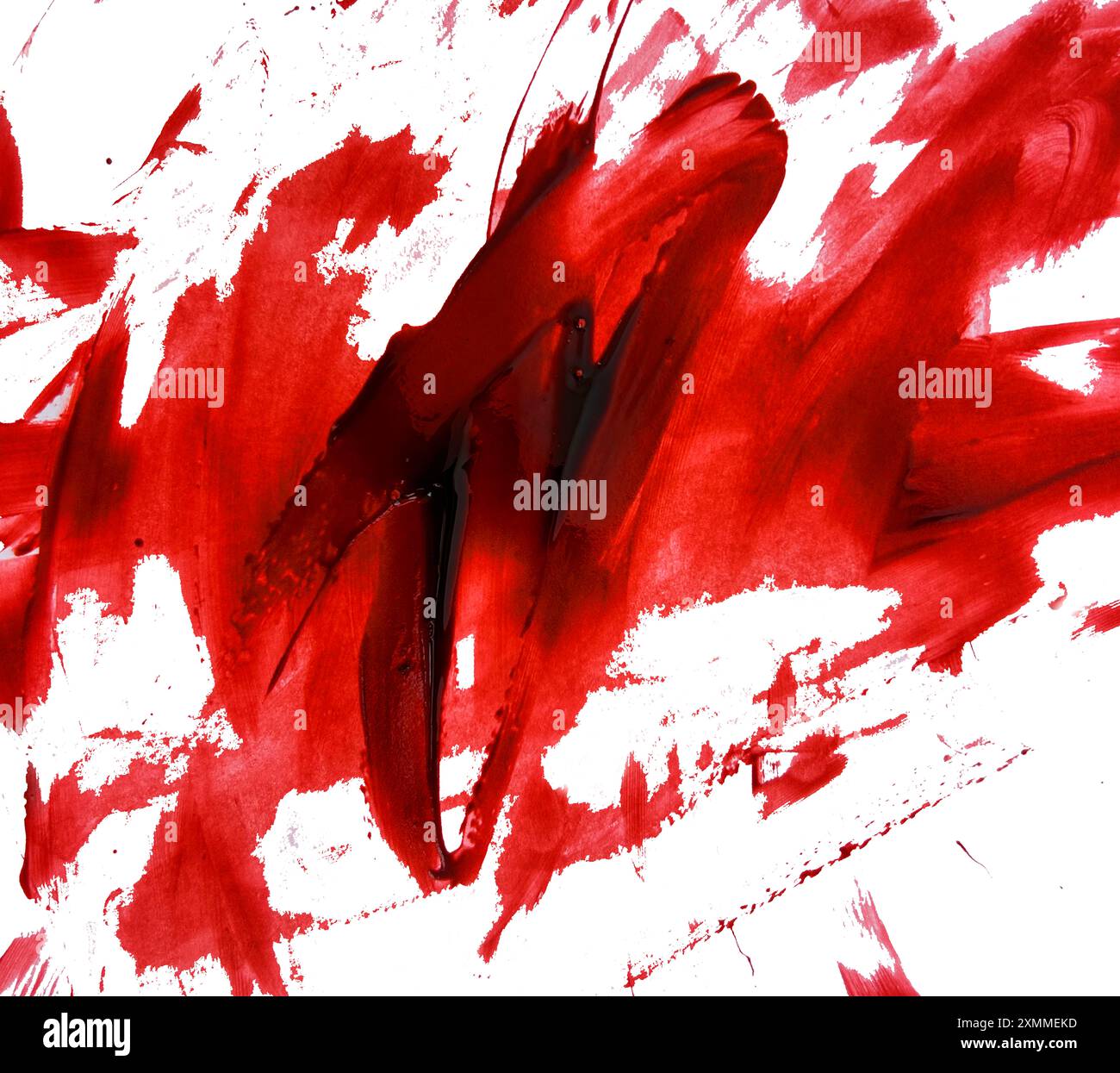 Realistic blood isolated on white background. Drops of blood and ...