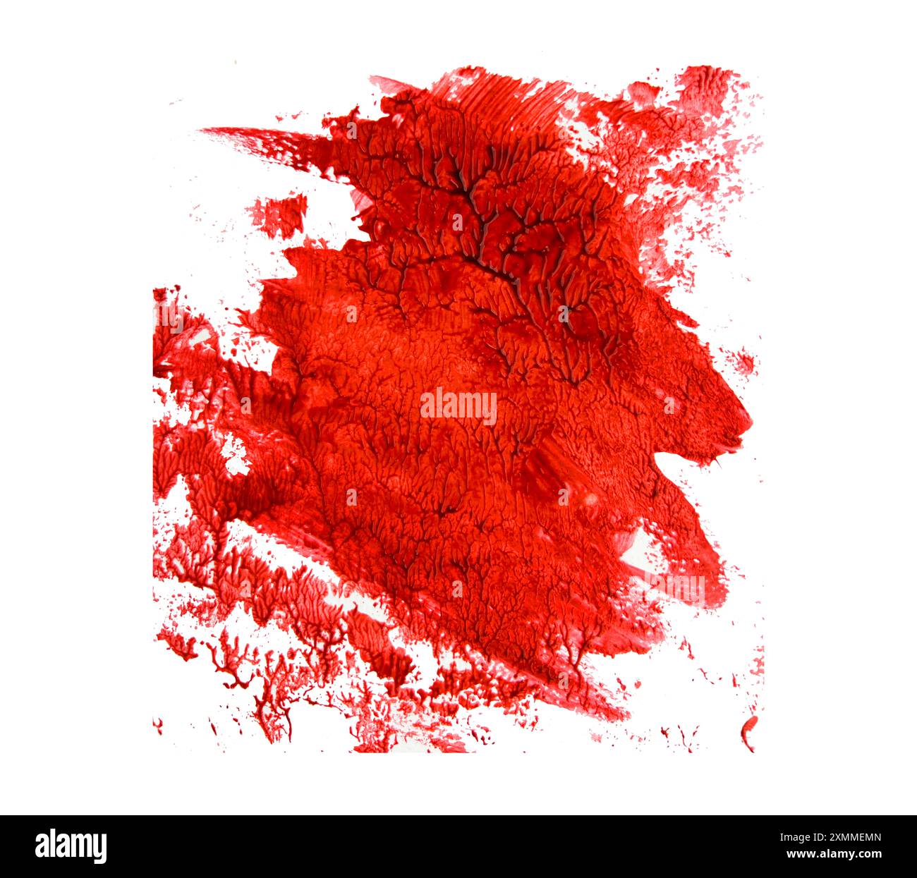 Realistic blood isolated on white background. Drops of blood and ...