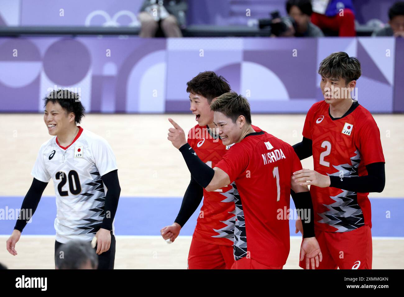 Paris, France. 27th July, 2024. (L to R) Tomohiro Yamamoto, Yuki Ishikawa, Yuji Nishida, Taishi ...