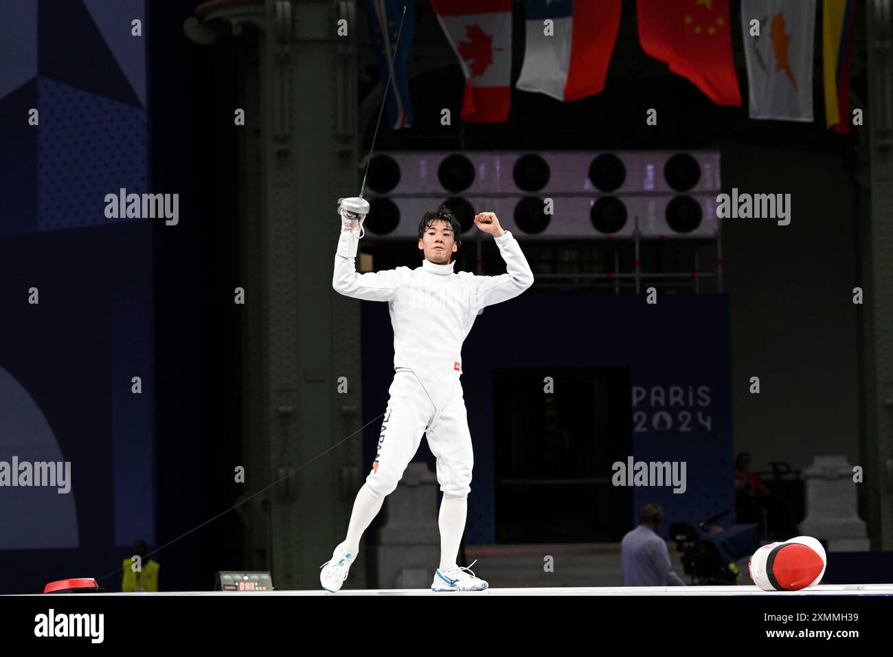 Paris, France. 28th July, 2024. Koki Kano (JAP) against Tibor Andrasfi ...