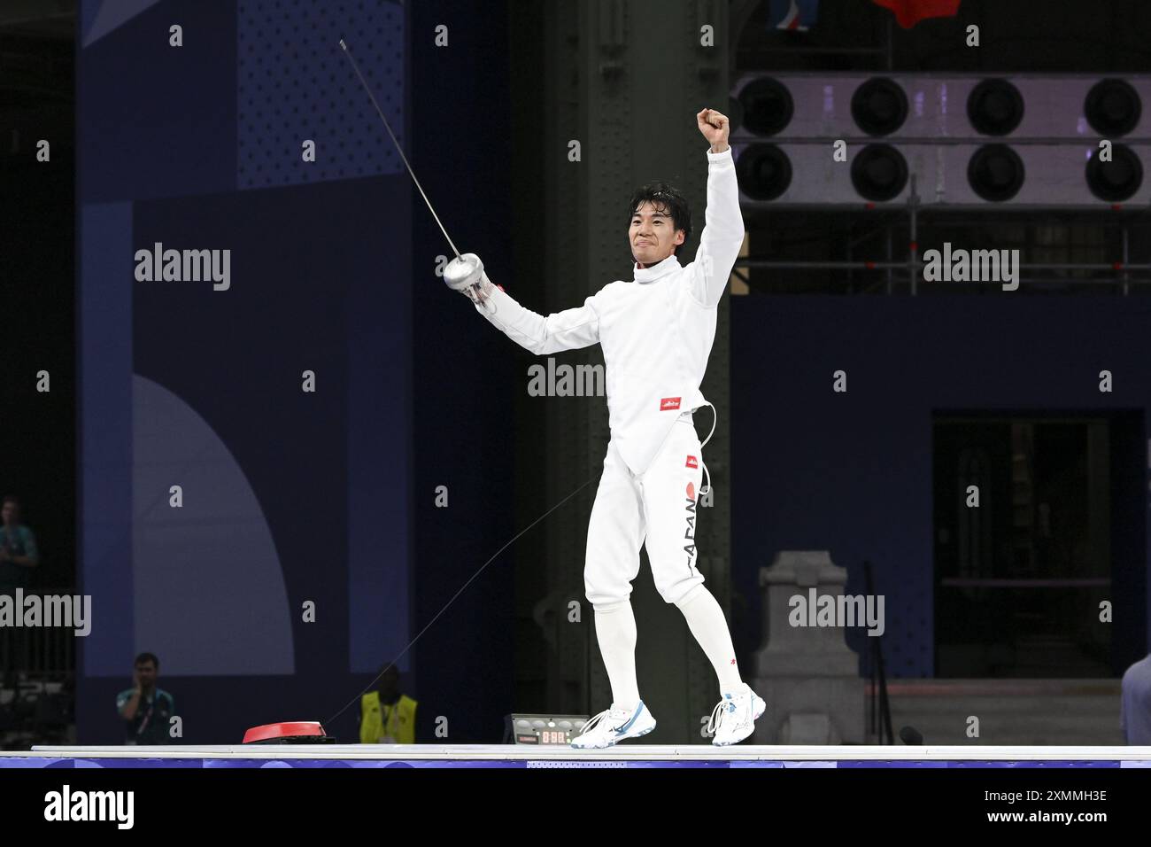 Paris, France. 28th July, 2024. Koki Kano (JAP) against Tibor Andrasfi ...