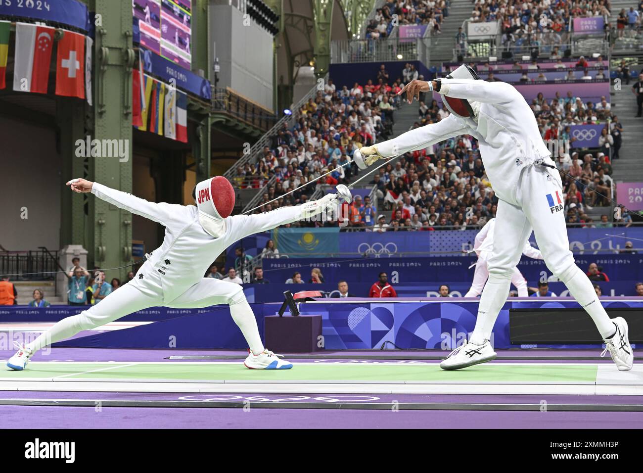 Paris, France. 28th July, 2024. Kazuyasu Minobe (Japan) against Yannick ...