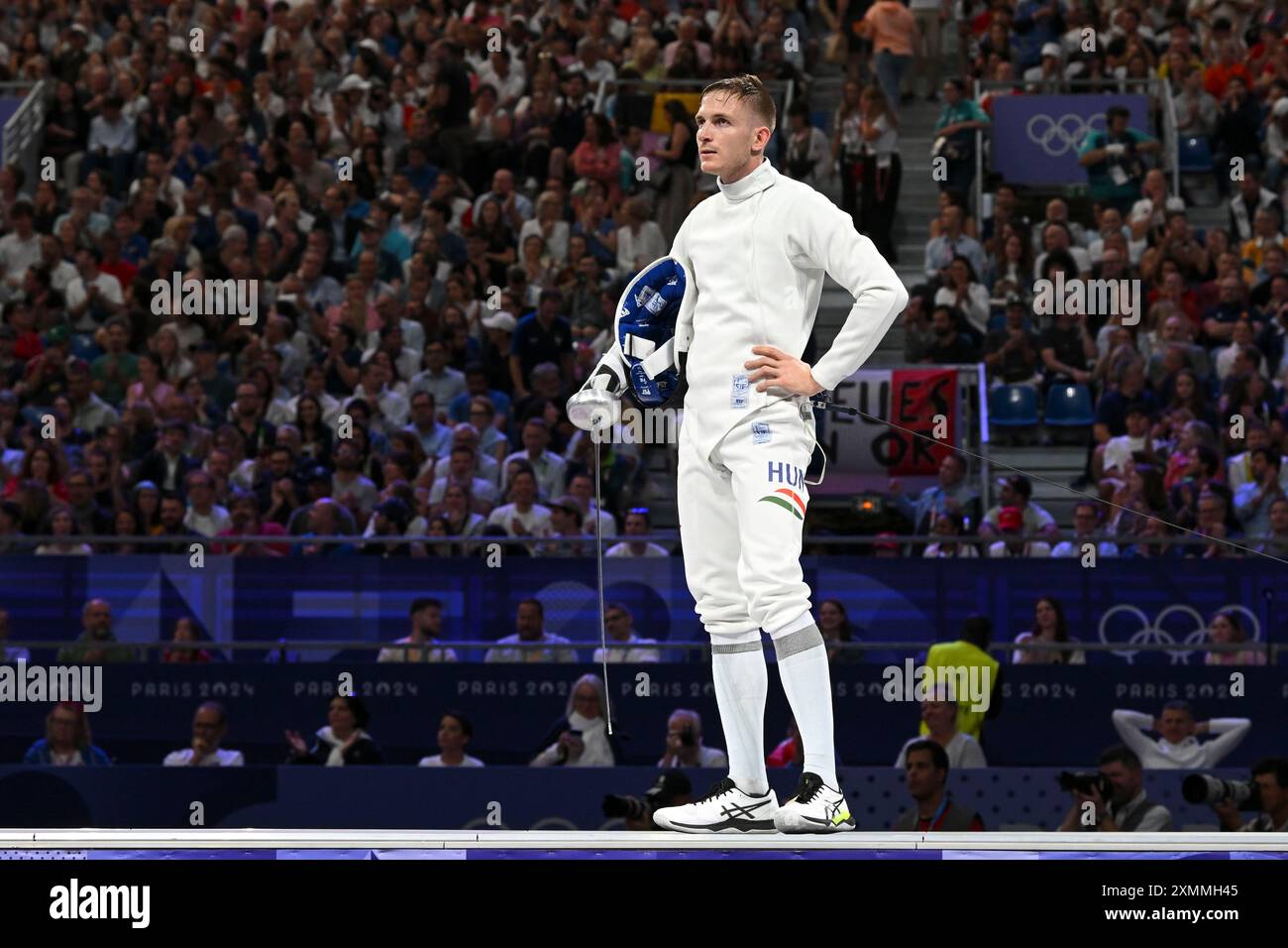 Paris, France. 28th July, 2024. Tibor Andrasfi (HUN) against Koki Kano ...