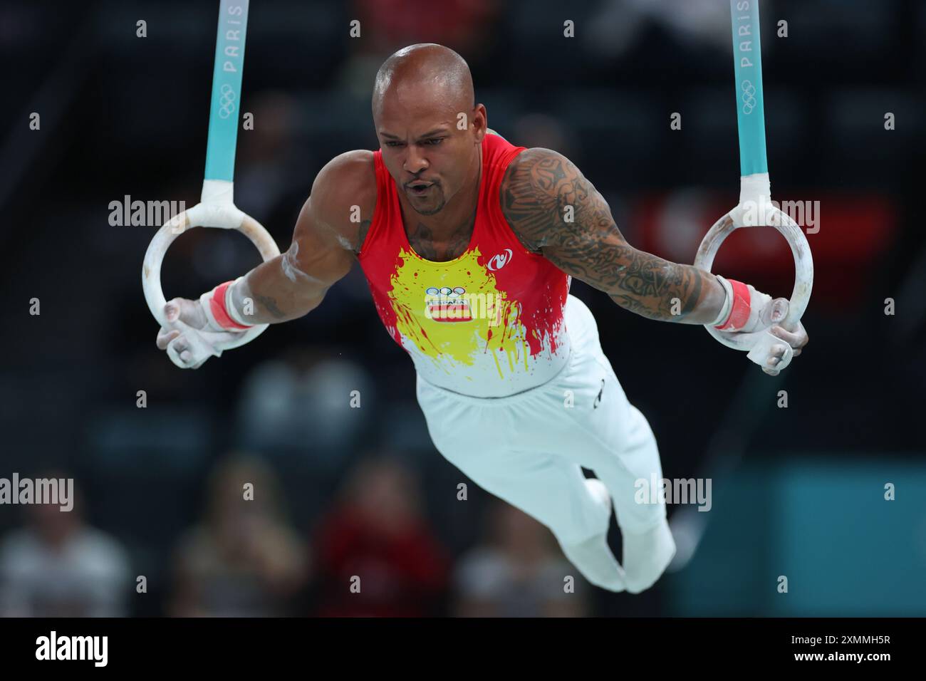 Paris, France. 27th July, 2024. Rayderley Zapata (ESP) Gymnastics ...