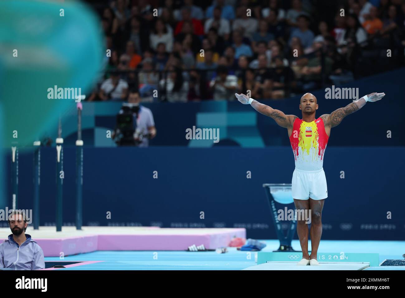 Paris, France. 27th July, 2024. Rayderley Zapata (ESP) Gymnastics ...