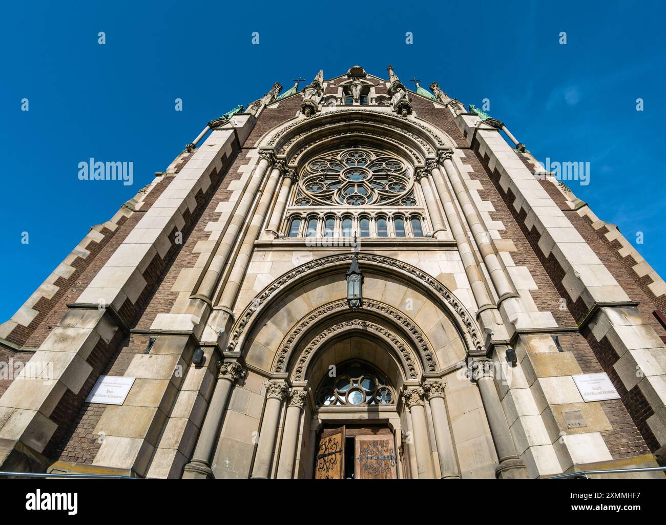 The facade of the Church of Saints Olga and Elizaveta is an active Neo ...