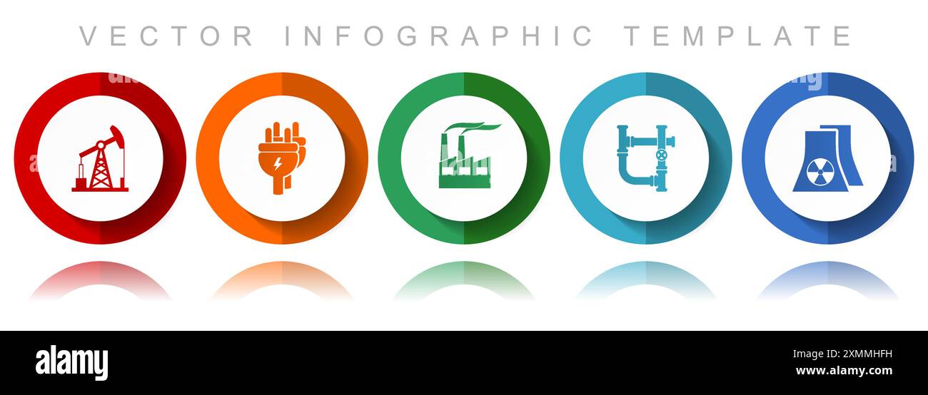 Industrial vector icon collection, miscellaneous icons such as oil ...