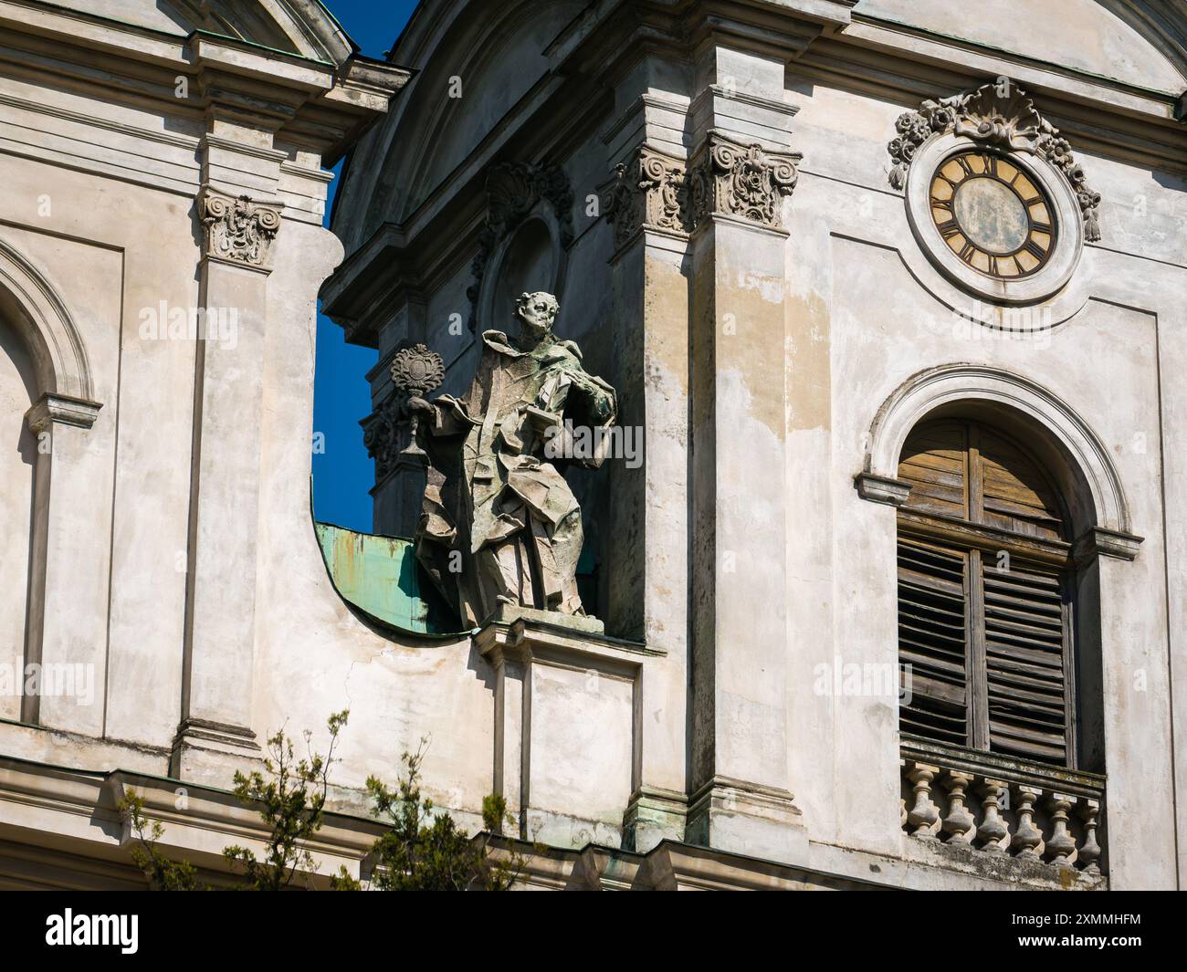 The statue of Saint Hyacinth on the facade of the Church of Mary ...