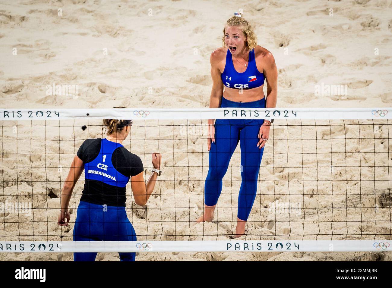 Paris, France. 28th July, 2024. Barbora Hermannova, left, and Marie ...