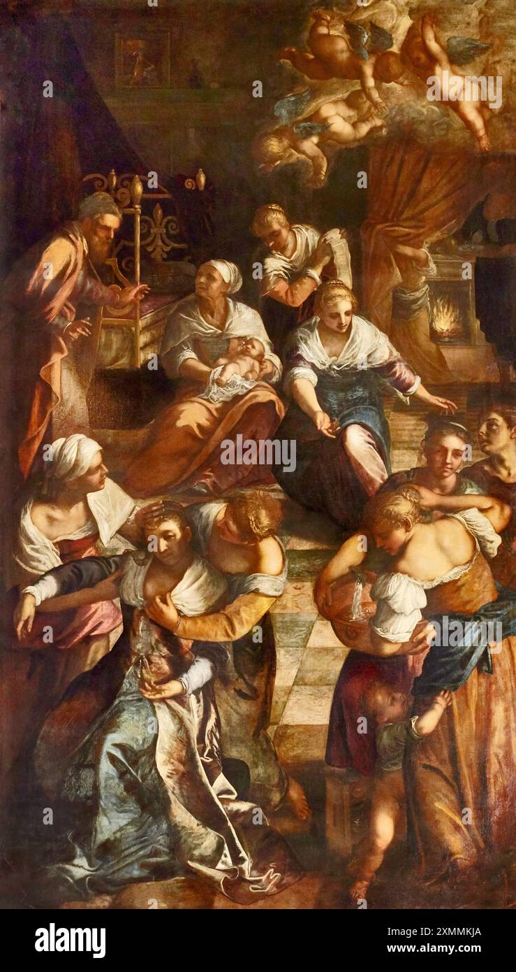 Nascita della Vergine - olio su tela - Giovanni Contarini - 1599 ...