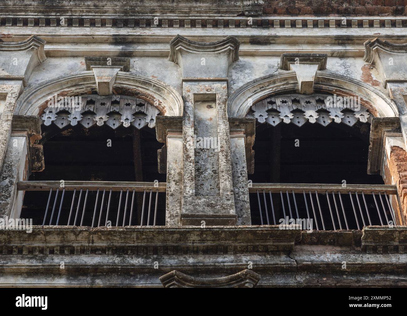 Heritage house windows inside Balihati Palace, Dhaka Division, Saturia ...