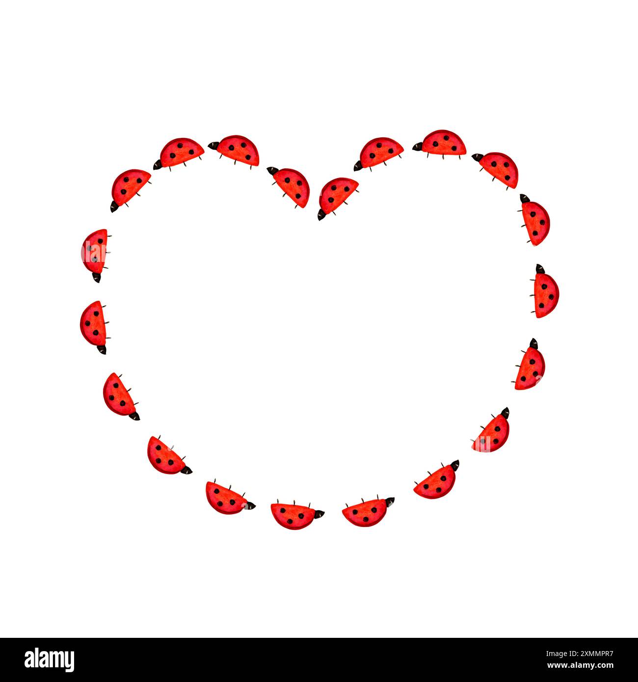 watercolor ladybug, sketch of cartoon red insect, cute funny ladybird ...