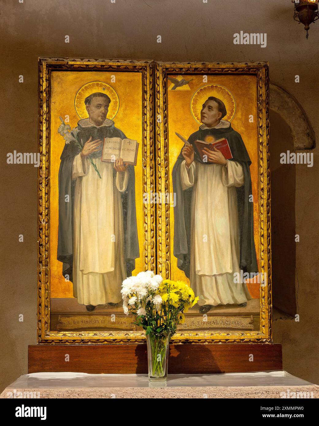 San Domenico de Guzman and Saint Thomas Aquinas in the crypt of the ...
