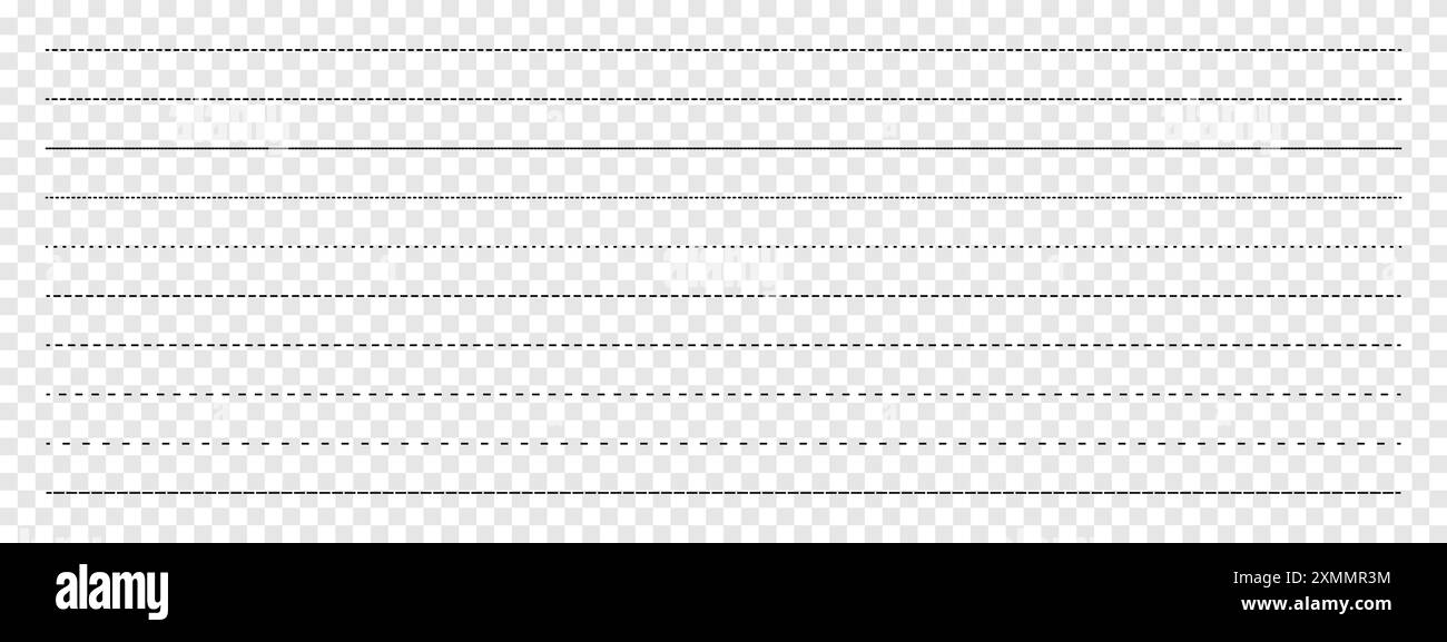 Dashed line set on transparent background Stock Vector Image & Art - Alamy