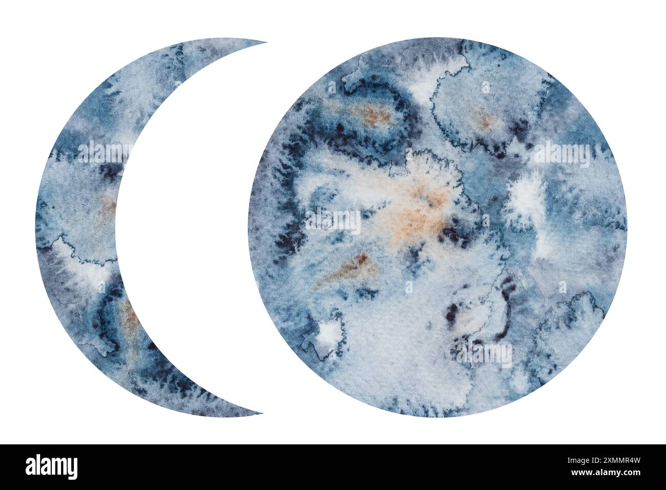 Crescent moon and moon celestial element. Astrological Illustration ...