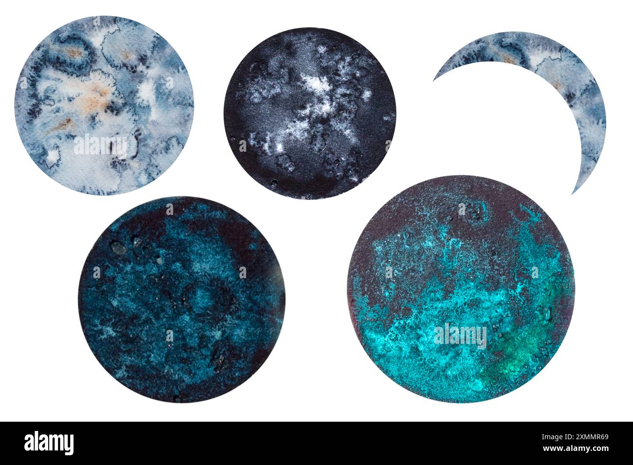 Crescent moon and moon celestial element. Astrological Illustration ...