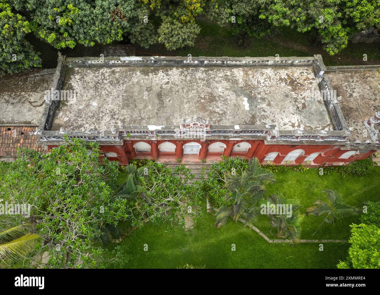 Aerial view of an old heritage house, Dhaka Division, Delduar ...