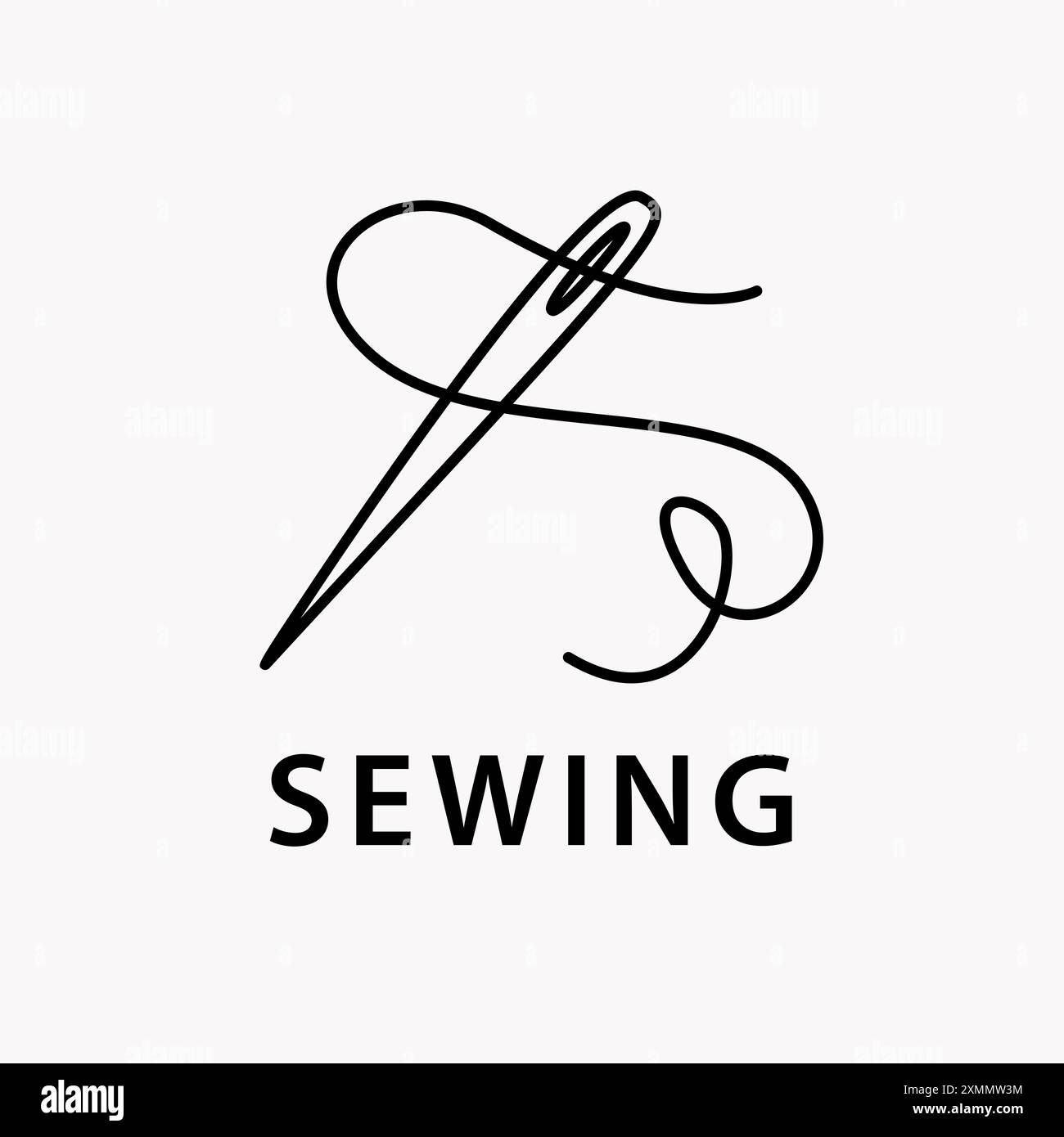 Sewing Logo Design Needle and Thread Badge Stock Vector Image & Art - Alamy