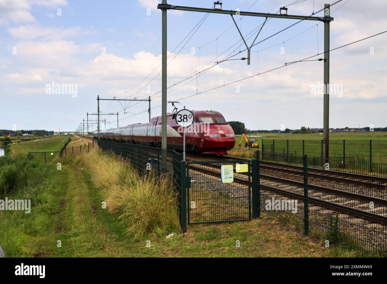 Eurostar high speed train at Moordrecht due to rerouting heading to ...