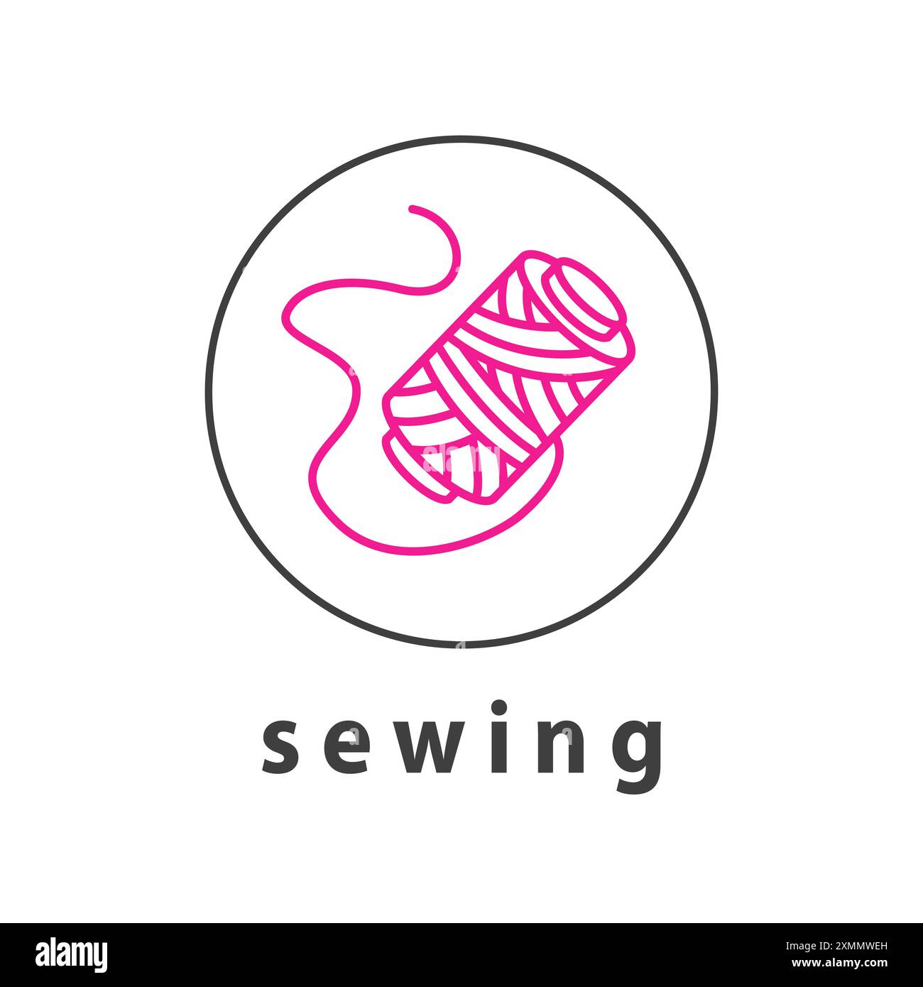 Sewing Logo Design Thread Badge Stock Vector Image & Art - Alamy
