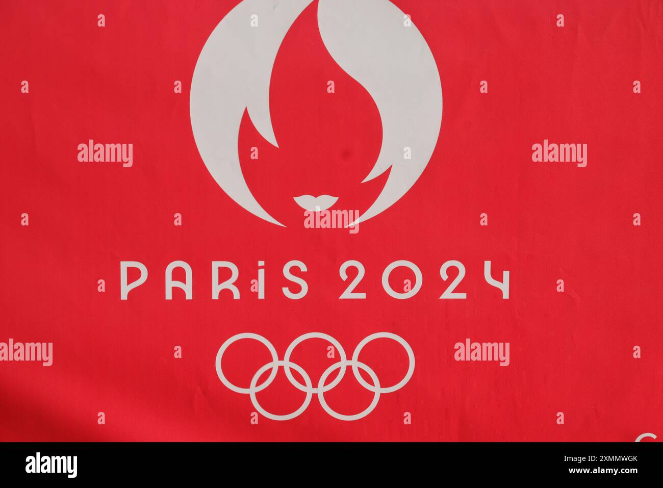 Signage, logos and symbols of the Paris 2024 Olympic Games. Bordeaux ...