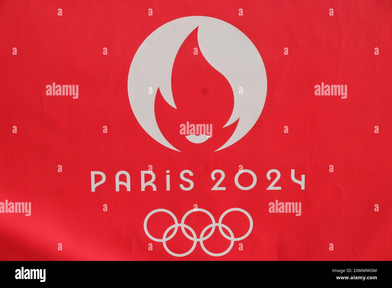 Signage, logos and symbols of the Paris 2024 Olympic Games. Bordeaux ...
