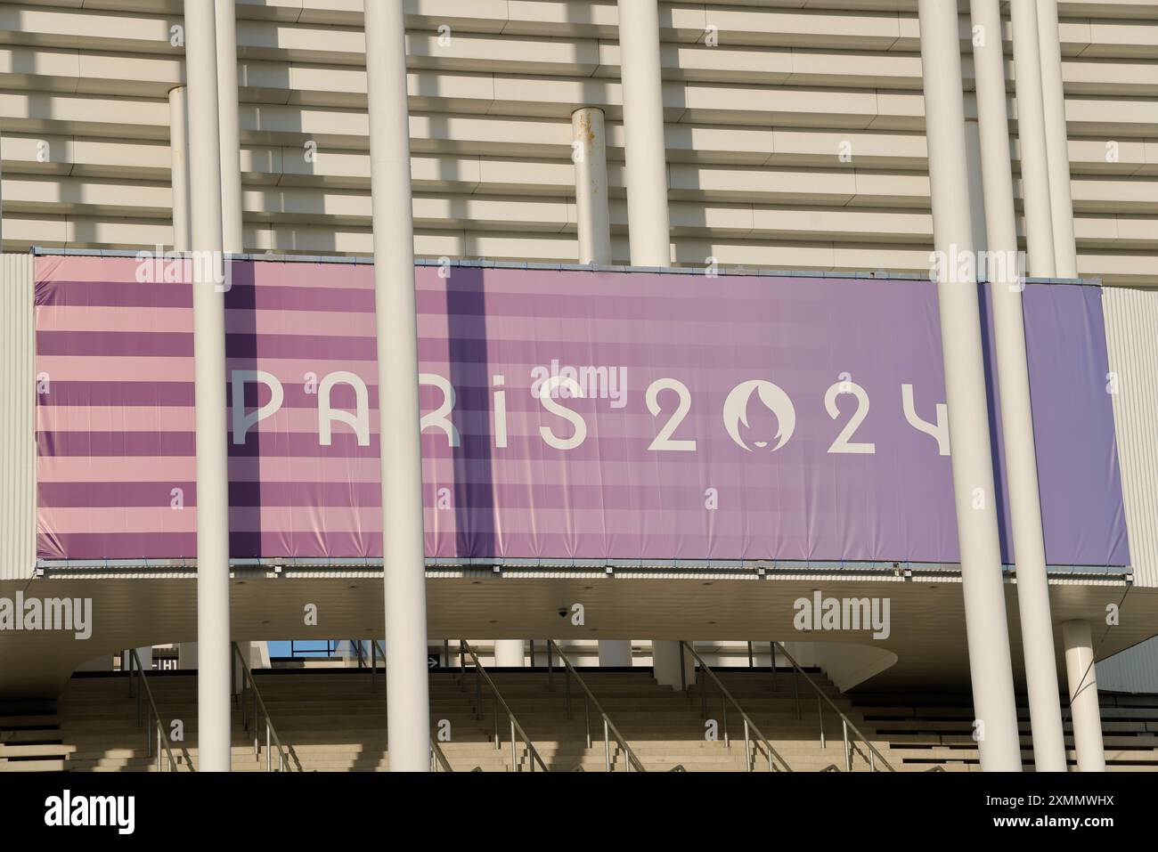 Signage, logos and symbols of the Paris 2024 Olympic Games. Bordeaux ...