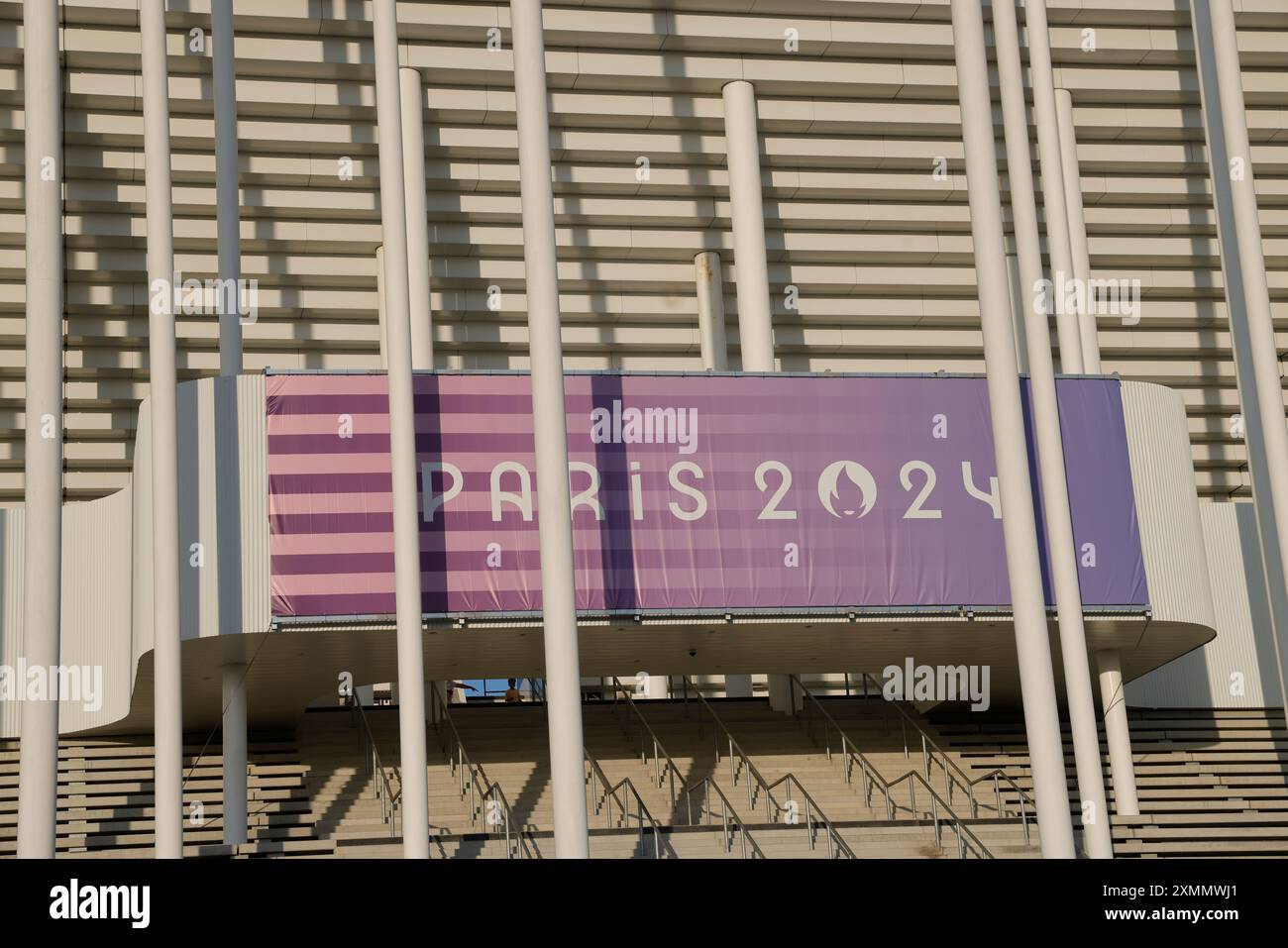 Signage, logos and symbols of the Paris 2024 Olympic Games. Bordeaux ...