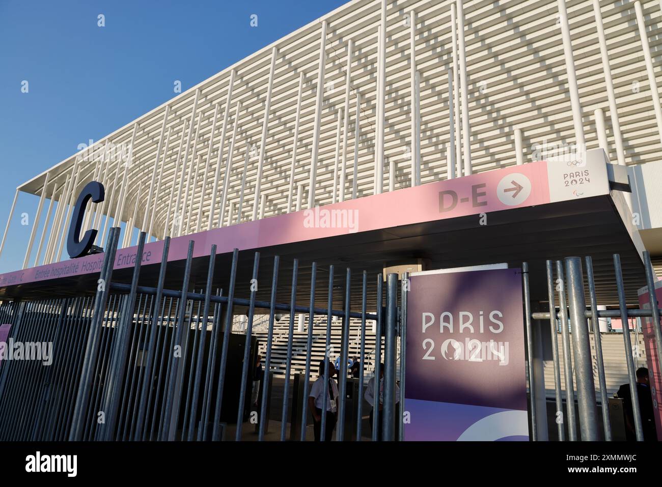 Signage, logos and symbols of the Paris 2024 Olympic Games. Bordeaux ...