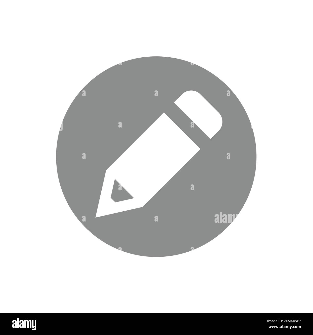 Pencil in circle vector icon. Edit, editing symbol Stock Vector Image ...