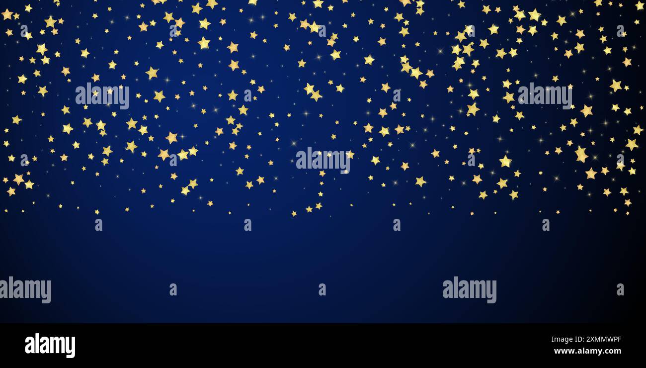 Magic stars vector overlay. Gold stars scattered around randomly ...