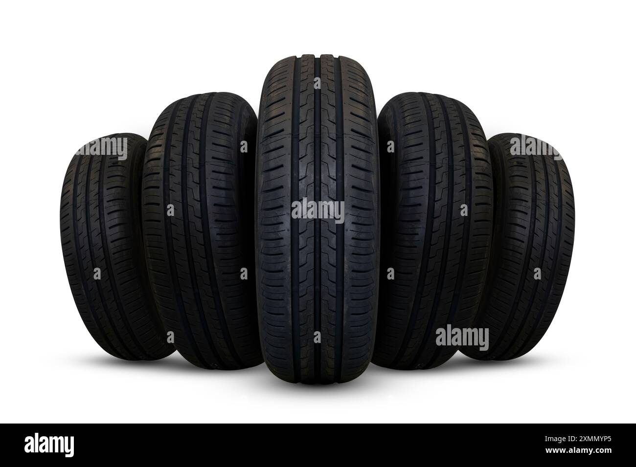 Stack of Tires on white Background Stock Photo - Alamy
