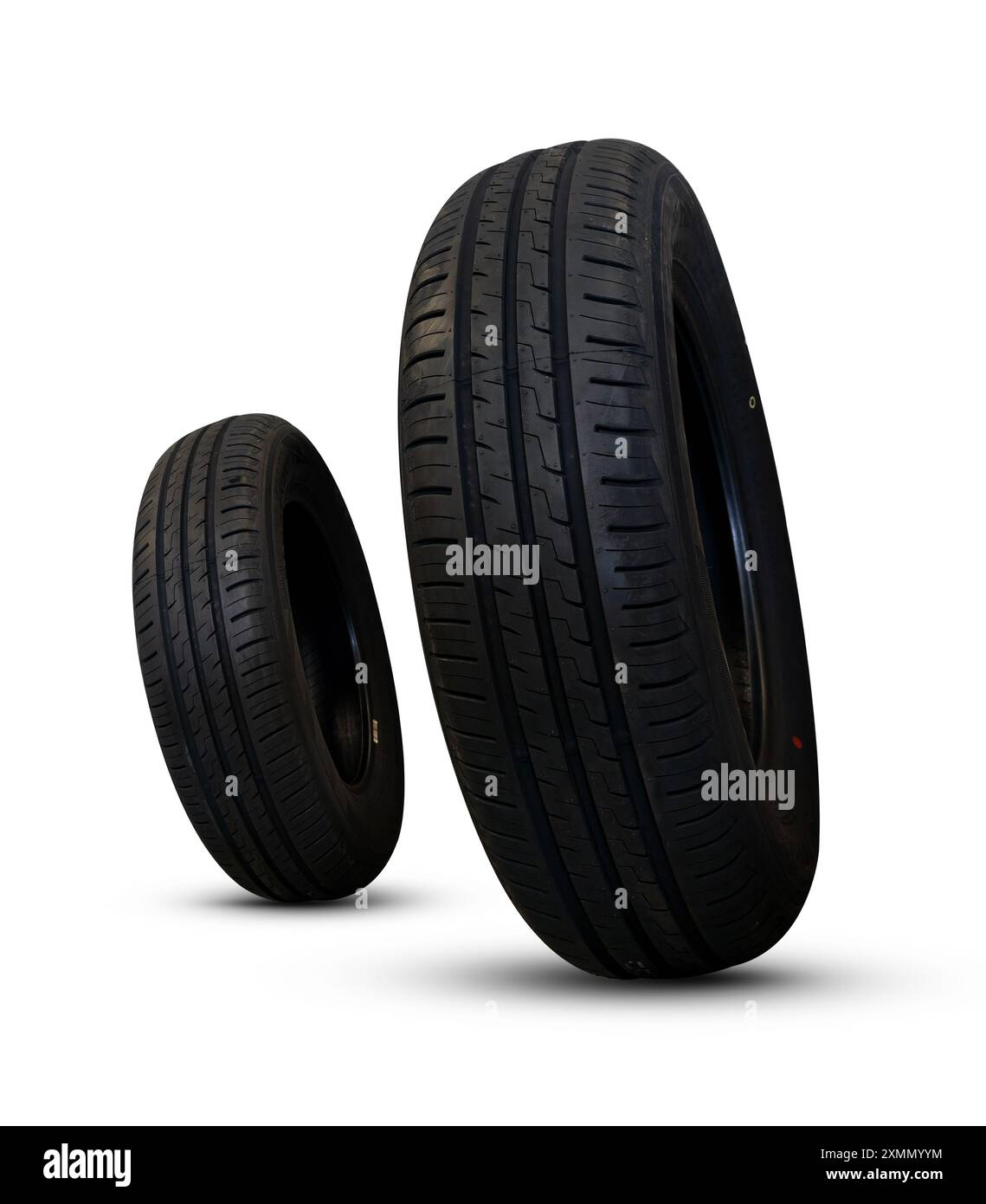 Stack of Tires on white Background Stock Photo - Alamy