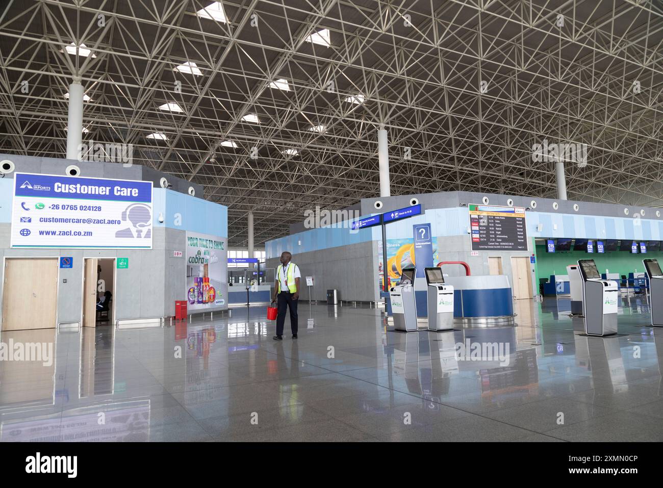 Modern and clean interior the Kenneth Kaunda International Airport in ...